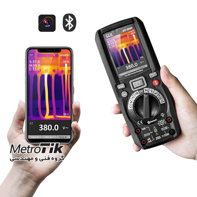 قیمت مولتی متر صنعتی و دوربین حرارتی 260 درجه سم CEM DT9889 | متروتیک