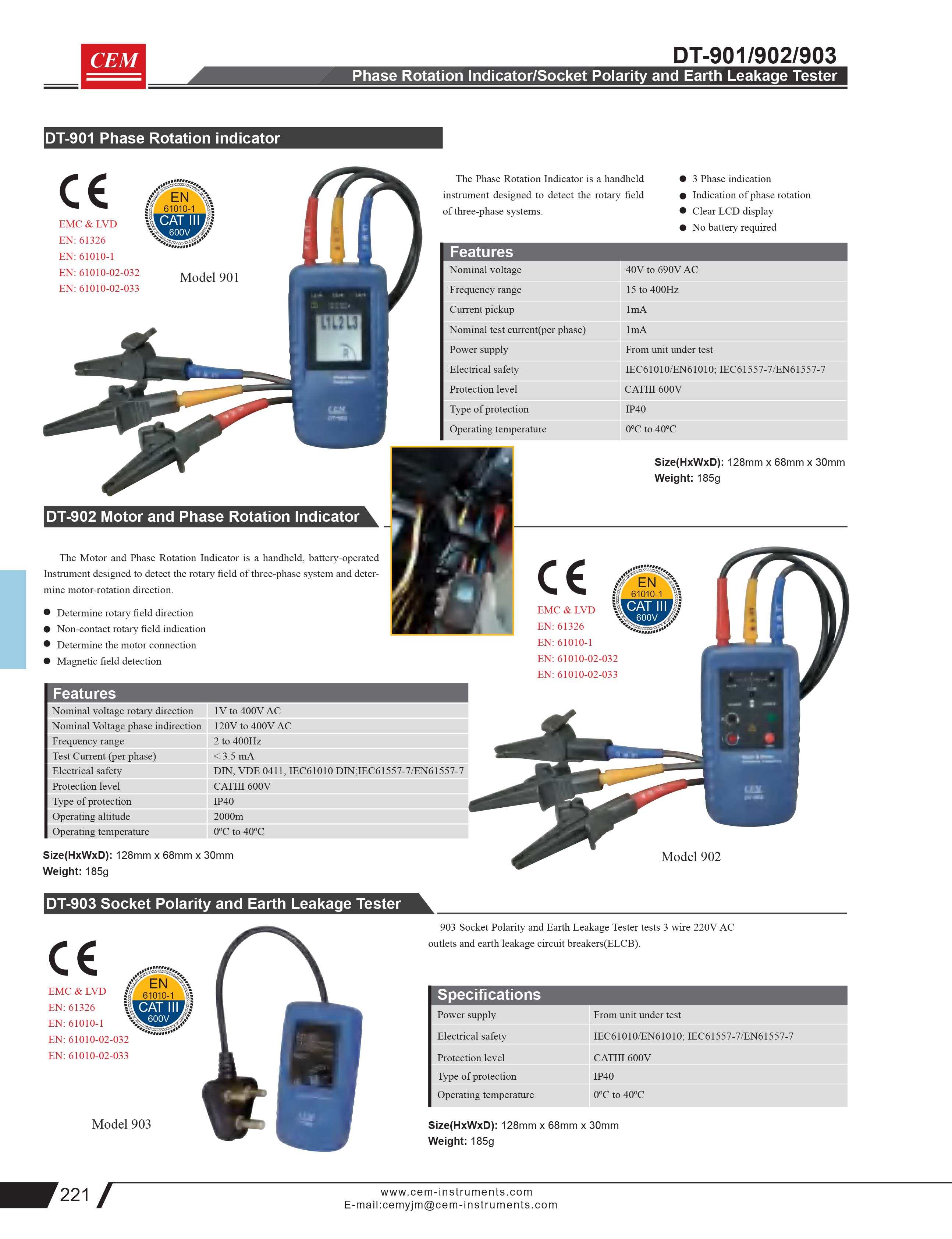 تستر محافظ جان - RCD سی ای ام CEM DT-903 | متروتیک