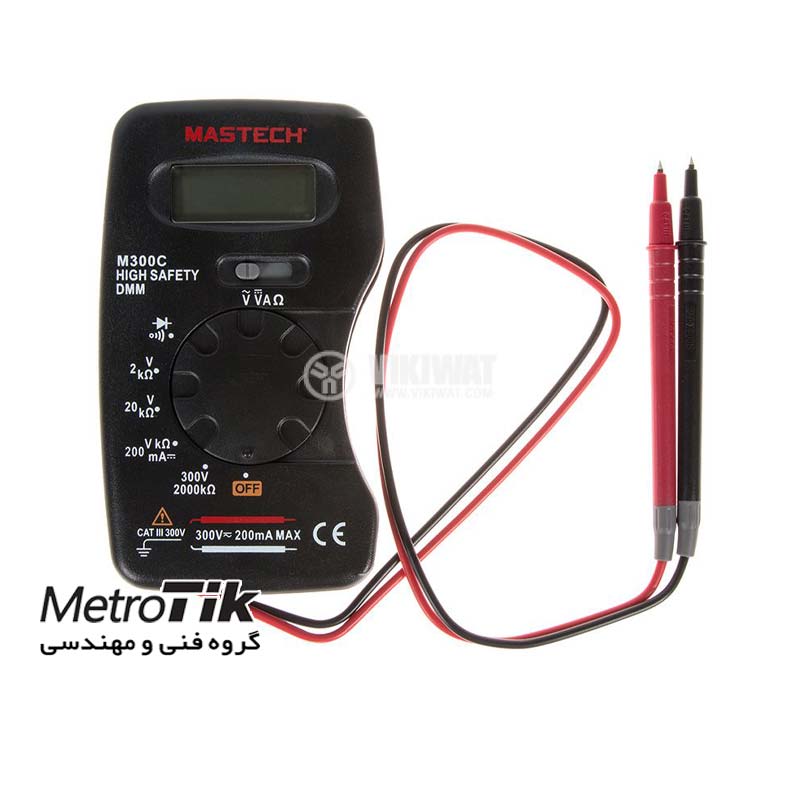 ولت متر جیبی 2 مگا اهمی مستک MASTECH M300C | متروتیک
