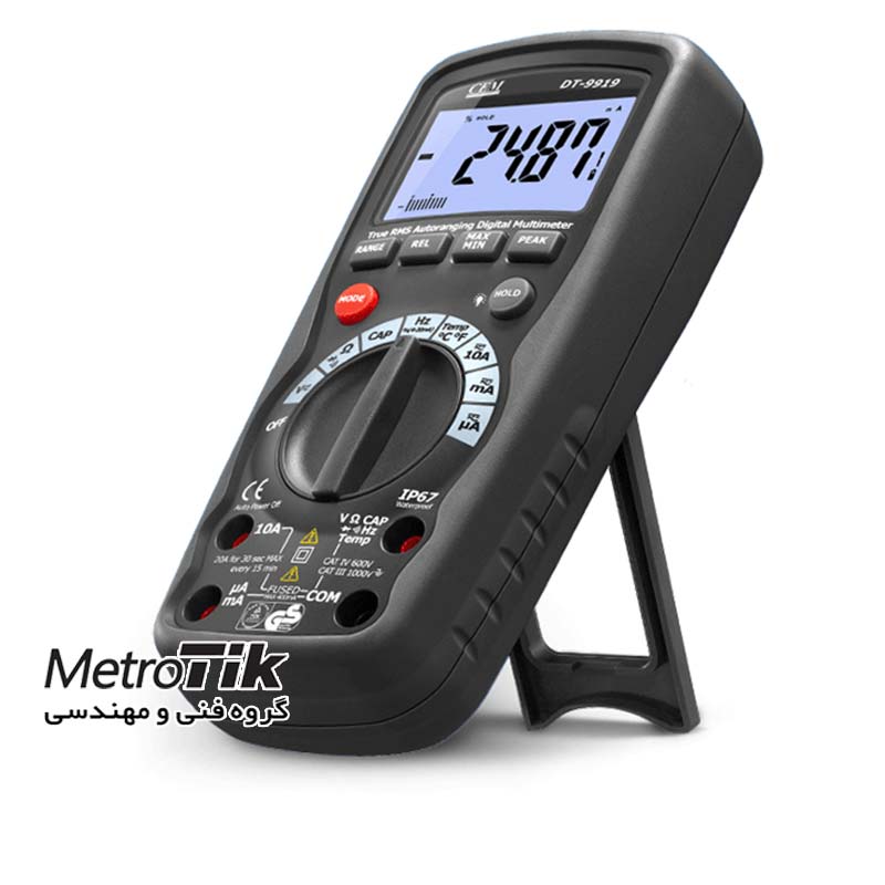 قیمت انواع ولت متر ضد آب و ضد ضربه و دماسنج سی ای ام CEM DT9919 | متروتیک