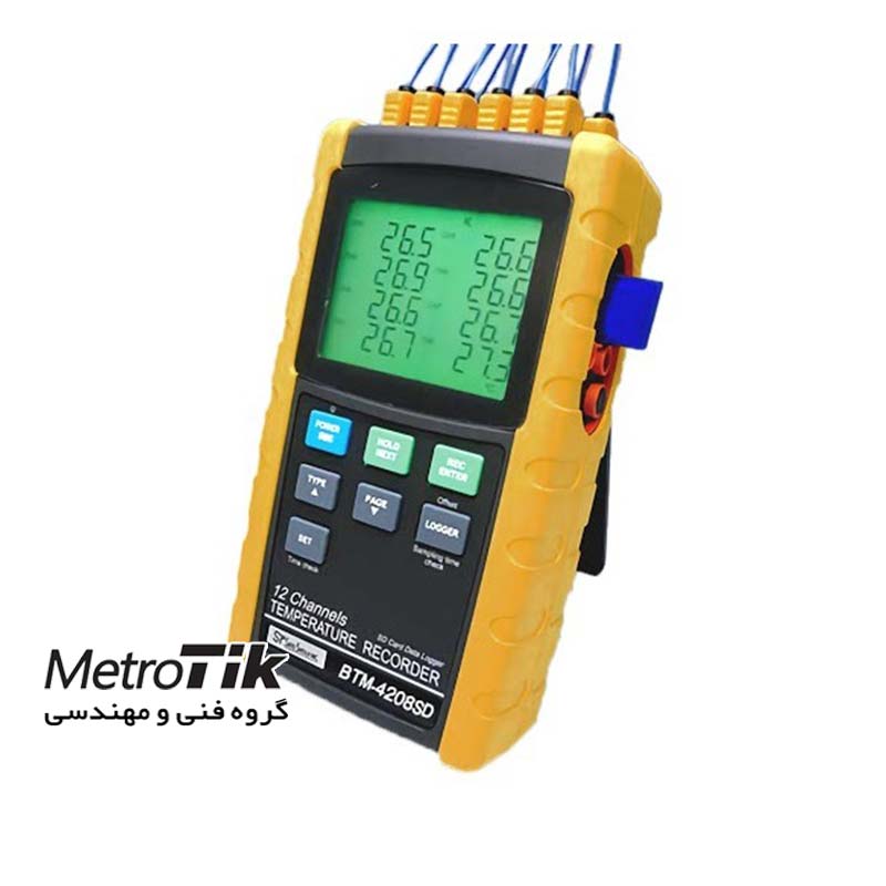 ترمومتر 12 کانال لوترون LUTRON BTM-4208SD | متروتیک