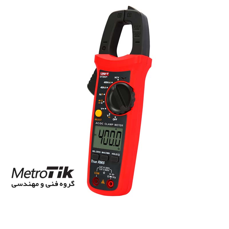 کلمپ آمپرمتر AC/DC و خازن سنج UNIT UT203 plus | متروتیک