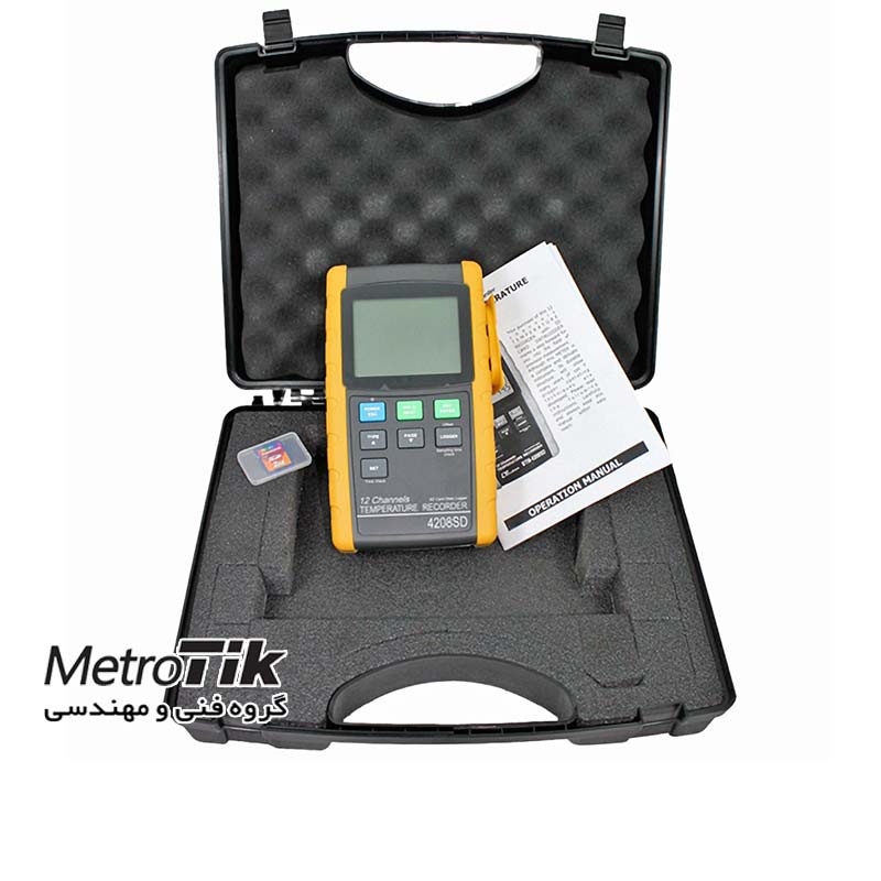 ترمومتر 12 کانال لوترون LUTRON BTM-4208SD | متروتیک