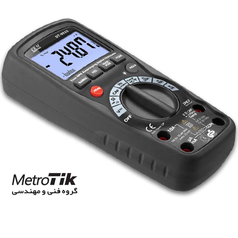قیمت انواع ولت متر ضد آب و ضد ضربه و دماسنج سی ای ام CEM DT9919 | متروتیک