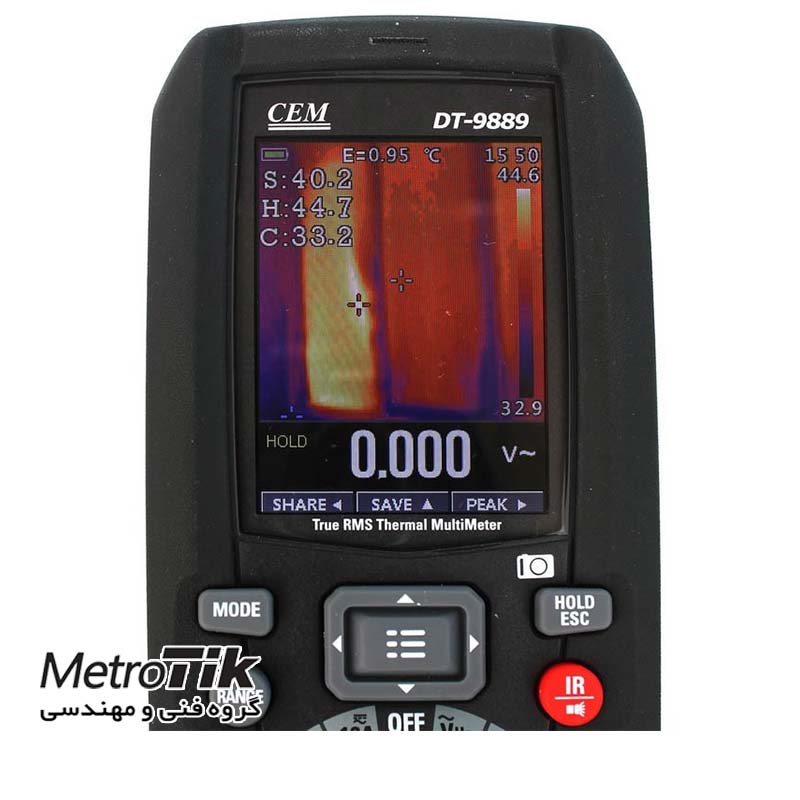 قیمت مولتی متر صنعتی و دوربین حرارتی 260 درجه سم CEM DT9889 | متروتیک