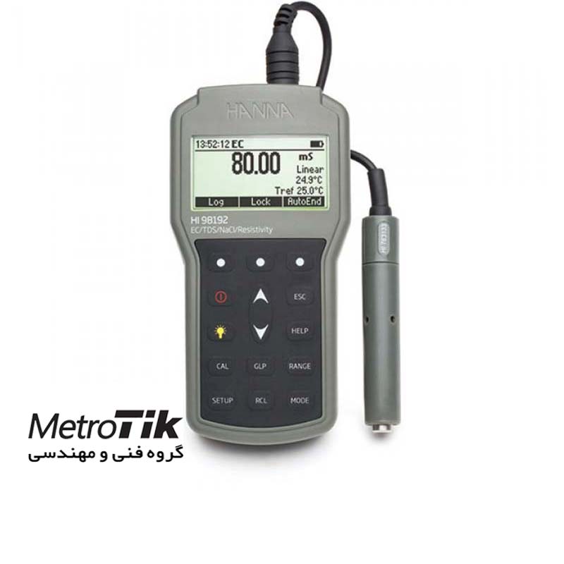 تستر pH/ORP/ISE پرتابل هانا HANNA HI98191 | متروتیک